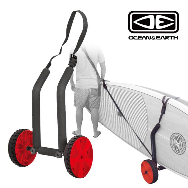 ■適応ボードサイズ：8〜21cm●8〜21cmの間で幅の調節ができるアジャスト式トローリー。2本まとめて固定することも可能。●SUPやロングボードを楽にビーチまで運べる便利グッズ。●耐久性の高いアルミフレームを採用。●ボードに傷がつかないよ...