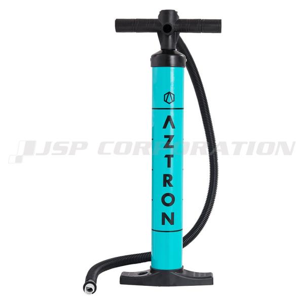 ■サイズ：65×25×8cm■容量：2.4L■重量：1.25kg■空気圧：MAX 27.5psi●SUP用のダブルアクションハンドポンプ。●押しても引いても空気が入り、迅速かつ簡単に膨らませることが可能。●スイッチによってシングルアクション...