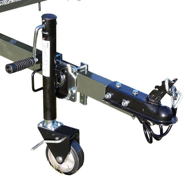 ■【ADVENTURE BXトレーラー同時購入専用品】●ノーマルジャッキに比べ簡易のフットブレーキが内蔵されており、トレーラーを制止させる事が出来ます。●タイヤにはゴムが使用されており、運搬時の振動や音を軽減します。※TIGHTJAPANト...