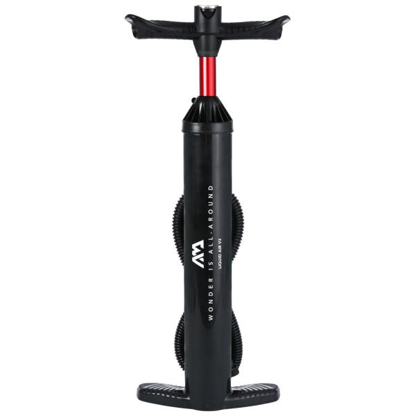 ■最大圧力：20psi■空気圧計付き■容量：2.6+2.6L●SUPやボートなど、様々なインフレータブル製品にご使用頂けます。●押しても引いても空気が入るダブルアクションポンプ仕様。スイッチの回転だけで簡単にシングル・ダブルを切り替えられま...