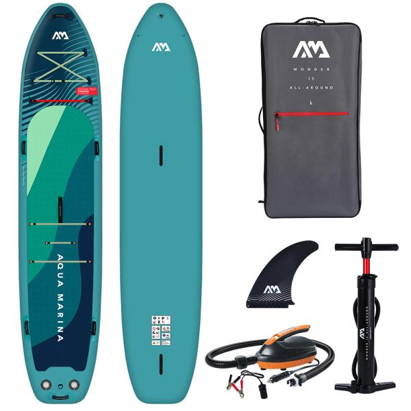 ◆外部倉庫発送■長さ：427cm■幅：86cm■厚さ：20cm■容量：670L■本体重量：13.7kg■最大積載量：300kg■最大空気圧：15psi■セット内容：SUP本体、ハンドポンプ(×2)、バッグ、フィン(センター×2)、電動ポンプ...