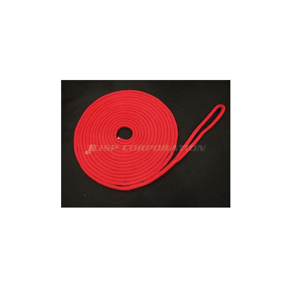 ■カラー：レッド■サイズ：18mm■材質：ポリエステル■長さ：10m■アイ径：50cm●ダブルブレイドポリエステルロープの片側をアイ加工した商品です。ダブルブレイドのアイ加工はとても手間がかかりますが、この製品はアイ加工後、さらに緩みによる...