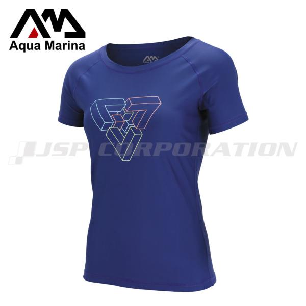 ■カラー：ネイビー■サイズ：XS,S,M,L,XL■素材：82％ナイロン、18％スパンデックス●柔軟性のある着心地の良いレディース用の半袖ラッシュガード●フラットロックステッチ加工に加え、タグを取り外しプリントすることにより縫い目が気になら...