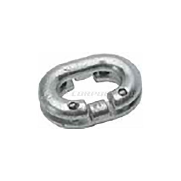 ●チェーンジョイントリンクは半分に分かれており、ハンマーで叩いてかしめてチェーン同士をつなぐことができます。