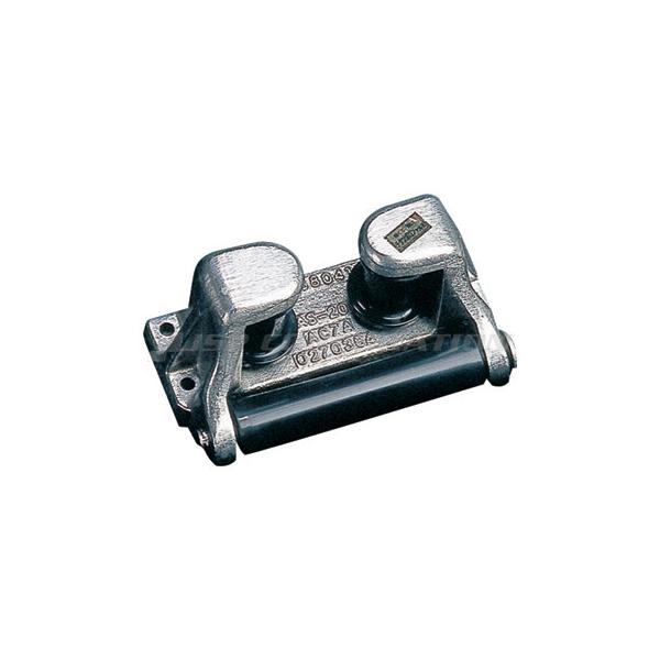 ■材質：アルミ合金、SUSボルト■サイズ：(A)42,(B)69,(C)140,(D)71●高硬質ウレタン使用のローラーにより、耐摩耗性に優れています。●アンカー巻き上げ時、ロープの引き上げ方向が違ってきてもスムーズに作用します。●ローラー...