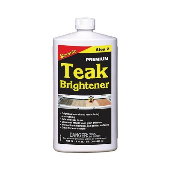 ■内容量：946mL(32oz)■生産国：アメリカスターブライト社製のチークブライトナーです。チークなどの木材に潤いと輝きを与えます。ゲルコート面や塗装面に影響を及ぼしません。チーククリーナーでチーク表面をクリーニングした後、チークの表面を...