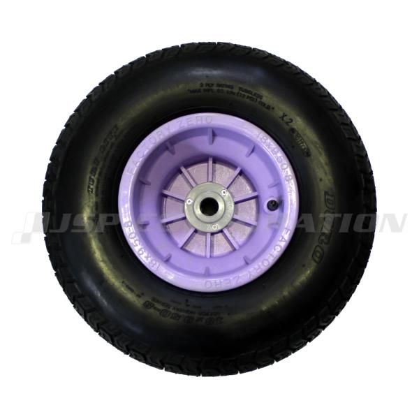 ◆メーカー直送品　※代引不可■タイヤ外径：425φ■タイヤ幅：220mm■シャフト軸径：25.4φ■ボス幅：133mm■重量：5.5kg■タイヤサイズ：18×9.50-8●新グレー色キャップタイヤ※この商品は荷受取人様が個人あての場合、ご請...