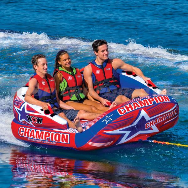 ◆外部倉庫発送■サイズ：196cm×196cm×62cm■定員：3名■PVCチューブ■ナイロンフルカバータイプ■保証期間：購入日から90日●発送商品は、安心・安全のWOW正規品です。●水上バイクやボートで引っ張るインフレータブル式のトーイン...