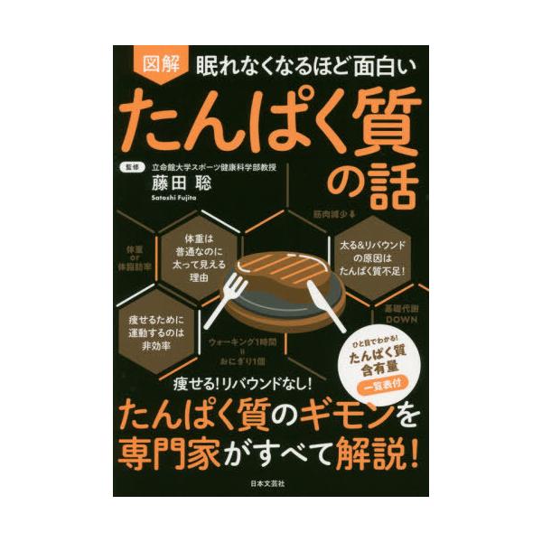 【発売日：2019年10月30日】藤田聡/監修/図解眠れなくなるほど面白いたんぱく質の話、メディア：BOOK、発売日：2019/10、重量：209g、商品コード：NEOBK-2423899、JANコード/ISBNコード：9784537217360
