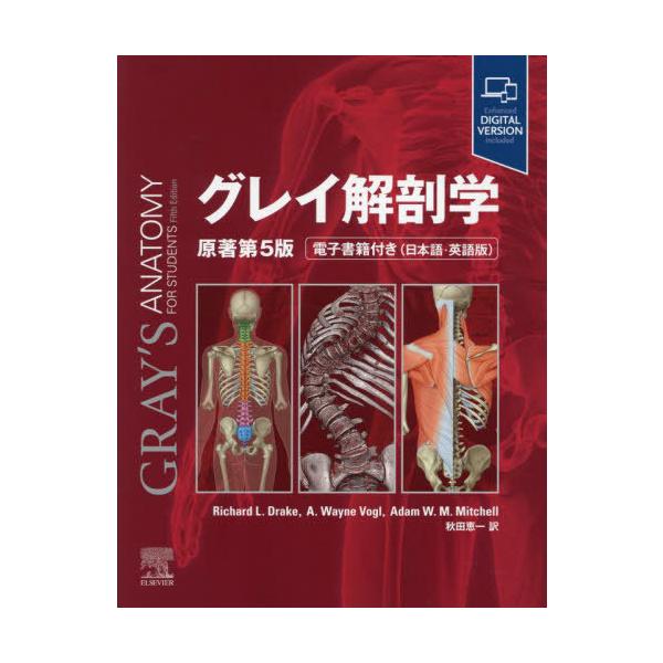 【発売日：2024年12月25日】RichardL.Drake/〔著〕 A.WayneVogl/〔著〕 AdamW.M.Mitchell/〔著〕 秋田恵一/訳/グレイ解剖学 / 原タイトル:GRAY’S ANATOMY FOR STUDEN...