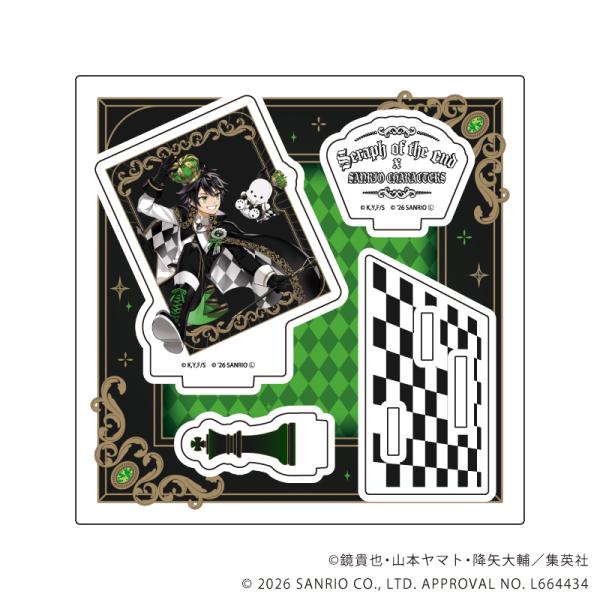 【発売日：2026年06月30日】アクリルスタンドプレート 「終わりのセラフ×サンリオキャラクターズ」 01 / 百夜優一郎×ポチャッコ (コラボ イラスト)、メディア：GOODS、発売日：2026/06、重量：65g、商品コード：NEOG...