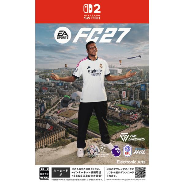 【発売日：2026年09月25日】ゲーム/EA SPORTS FC 27、メディア：NSW2、発売日：2026/09/25、商品コード：POT-P-ABJUA、JANコード/ISBNコード：4938833024879