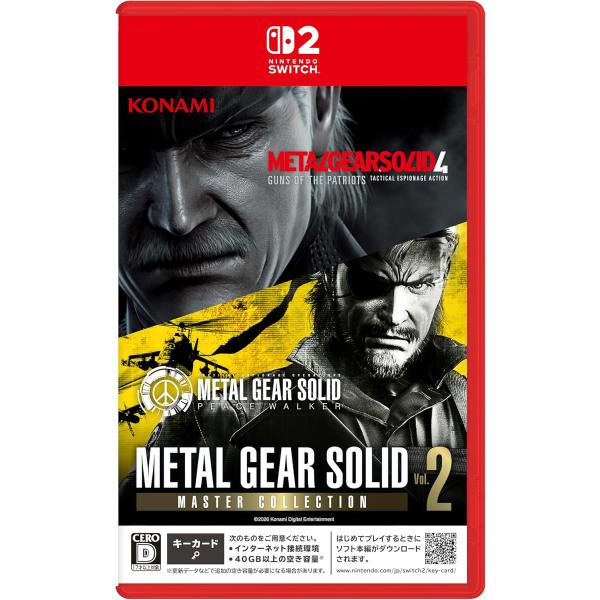 【発売日：2026年08月27日】ゲーム/METAL GEAR SOLID : MASTER COLLECTION Vol.2、メディア：NSW2、発売日：2026/08/27、商品コード：POT-P-ABWVA、JANコード/ISBNコー...