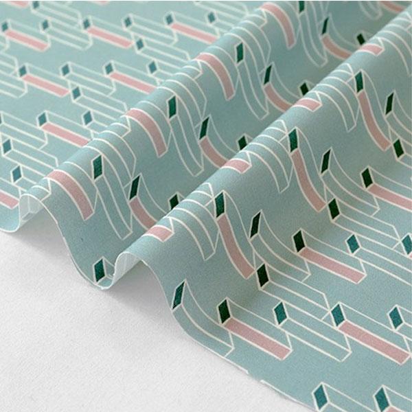 ( コットン )ヘイリーミントスカイ(HAILEY Mint Sky) コットン - ユーリックリシリーズ-【 商用利用可 】+販売サイズ：110cm x 45cm　+素材：コットン100%+厚み：20s 肌触り良く柔らかいコットンです。水...