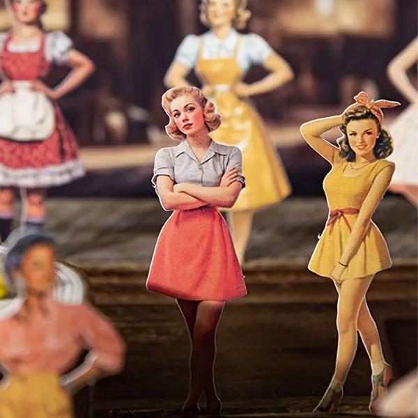 ( ステッカー ) レトロ ビューティー ステッカー 25枚 │ 4type  【 商用利用可 】メール便（ゆうパケット）なら30個まで可能 +素材 :  紙+入数 :  25枚懐かしくも新しい、ミッドセンチュリーの美しさを閉じ込めたレトロ...