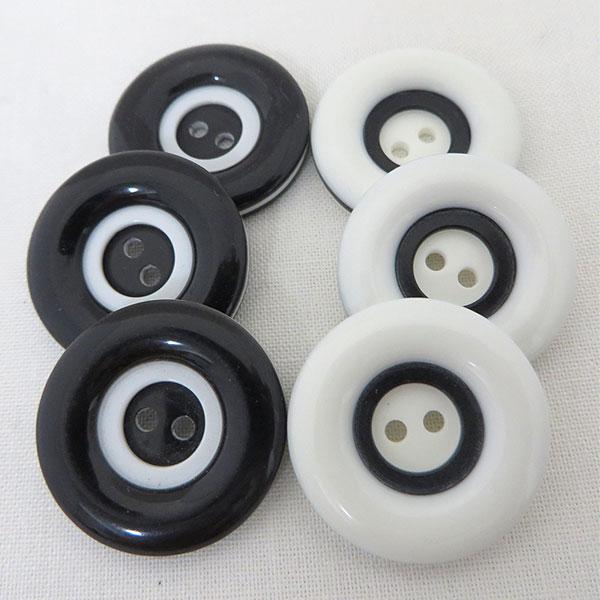 ( ボタン ) Circle Line Button (サークルライン) ボタン | 2個【 商用利用可 】+販売単位：2個+販売サイズ：25mm +素材：プラスチック