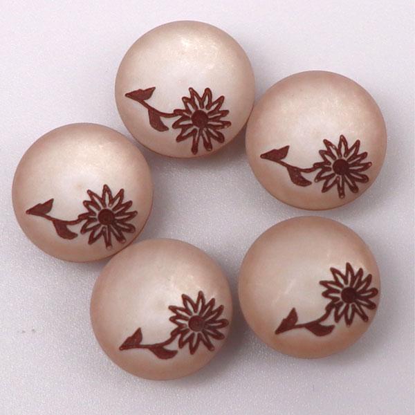 ( ボタン ) ユキワリイチゲ ボタン  (2個)　【 商用利用可 】+販売単位：2個+販売サイズ：9.8mm +素材：樹脂