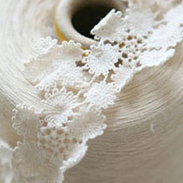 ( レース ) クリサンセマム レース Chrysanthemum lace   │【 商用利用可 】+販売サイズ：6cm × 90cm穏やかな花のつぼみが可愛いながら素敵な雰囲気を醸し出すケミカルレースです。