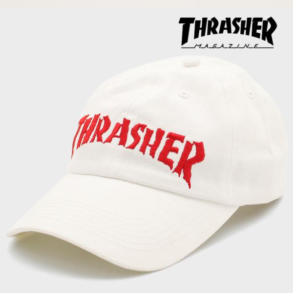 【検索ワード】スラッシャー キャップ THRASHER MAGAZINE INVERT OLD TIMER HAT CAP 144585 White 帽子 スケーター スケボー ローキャップ 白 ホワイト ストラップバック メンズ レディー...