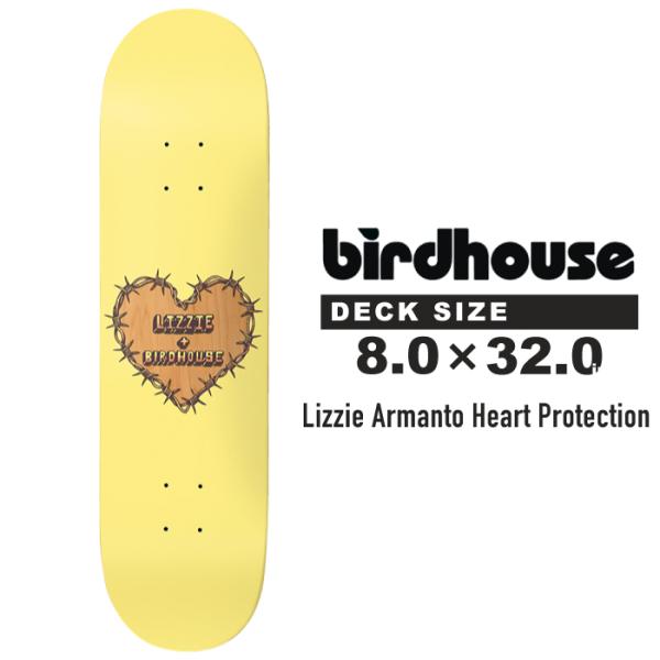 【検索ワード】バードハウス スケートボード デッキ リジー・アーマント BIRDHOUSE SKATEBOARDS LIZZIE ARMANTO HEART PROTECTION DECK 15-01-0149 MOB GRIP モブグリッ...