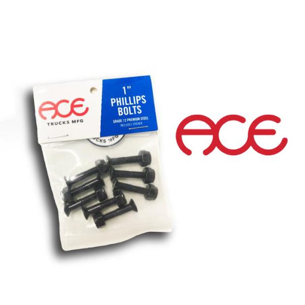 【検索ワード】スケートボード エーストラック ボルト ace trucks PHILLIPS BOLTS ALLEN 1 AHA1K3Z ビス ボルト ネジ 取り付け スケボー パーツ スケーター SKATEBOARD スケート 初心者 上...