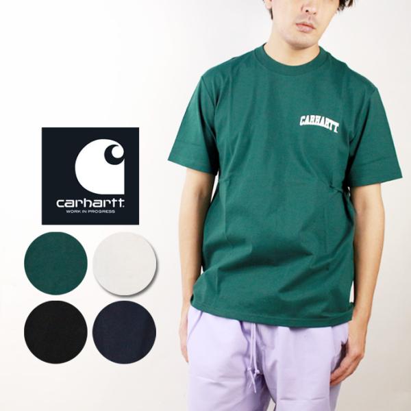 【検索ワード】カーハート ダブリューアイピー 半袖 Tシャツ CARHARTT WIP work in progress S/S UNIVERSITY SCRIPT T-SHIRT I028991 Dark Navy Black White...