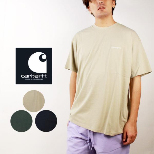 【検索ワード】カーハート ダブリューアイピー 半袖 Tシャツ CARHARTT WIP work in progress S/S SCRIPT EMBROIDERY T-SHIRT I025778  DarkNavy White Hemlo...