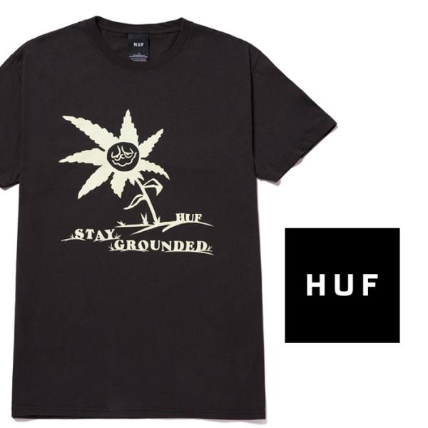 【検索ワード】ハフ Tシャツ HUF WSTAY GROUNDED WASHED S/S TEE TS01854 Washed Black グリーン・バディ 半袖Tシャツ ハフ スケート SB スケートボード メンズ 男性 スケーター スト...