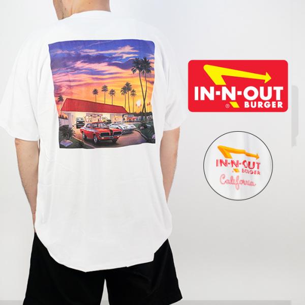 【検索ワード】インアンドアウトバーガー Tシャツ IN-N-OUT BURGER 2022 CALIFORNIA GOLDEN HOUR White 半袖 Tee インアウトバーガー メンズ 男性 ユニセックス プリントT 春夏 カジュアル...