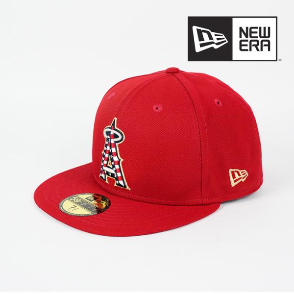 【検索ワード】ニューエラ 帽子 キャップ NEWERA MLB 59FIFTYFITTED 4TH OF JULY LOS ANGELES ANGELS 60360516 Scarlet スカーレット 赤 レッド 7月4日 アメリカ 独立記...
