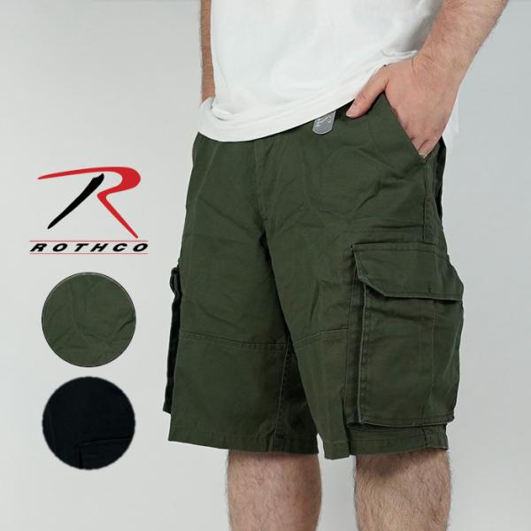 【検索ワード】ロスコ ショートパンツ ROTHCO VVINTAGE PARATROOPER CARGO SHORTS Black Olive Drab ブラック 黒 オリーブ 2130 2160 ミリタリーパンツ カーゴパンツ ショーツ ...