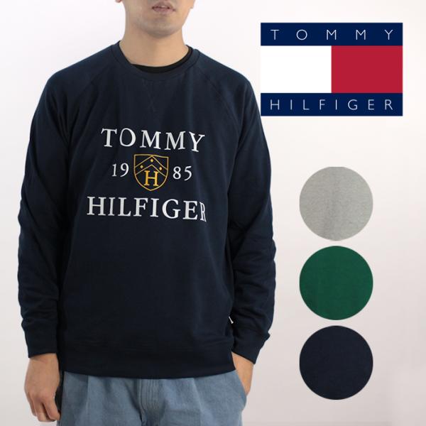 【検索ワード】トミーヒルフィガー ロンT クルーネック TOMMY HILFIGER GRAFPHIC PRINT CREW 09T4201 Dark Navy Grey Heather Hunter グラフィック プリント ラグラン ロン...