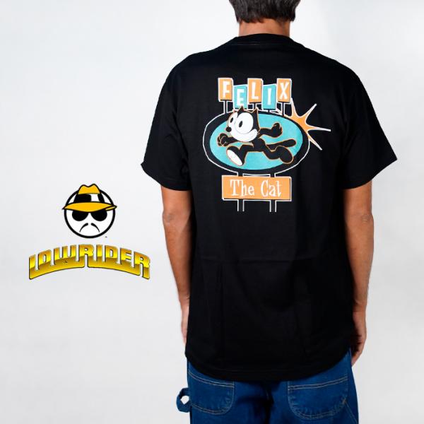 【検索ワード】ローライダー クロージング 半袖 Tシャツ LOWRIDER CLOTHING FELIX 50S SIGN Tee FLXT004 フィリックス・ザ・キャット 大きいサイズ XXL 黒 ブラック プリント フェリックス 黒猫...
