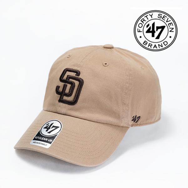【検索ワード】フォーティーセブンブランド キャップ 帽子 47BRAND 47 CLEAN UP SAN DIEGO PADRES B-RGW21GWS-KHE サンディエゴパドレス ベースボールキャップ メジャーリーグ MLB スナップバ...