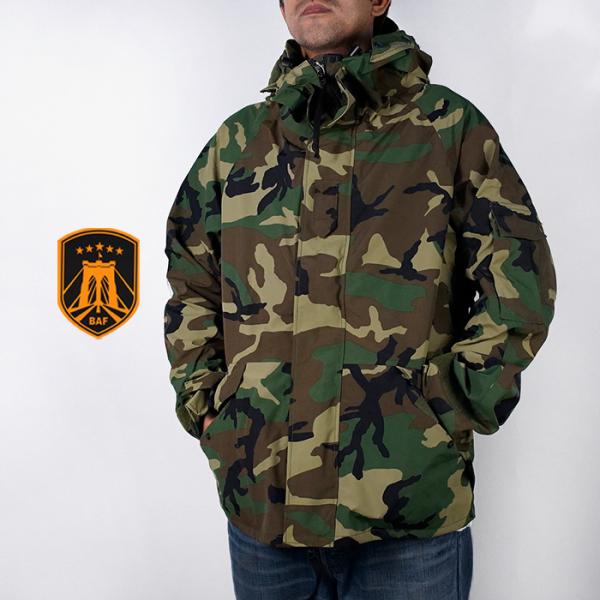 【検索ワード】[baf] ECWCS GORE-TEX PARKA baf BAF ECWCS GORE-TEX PARKA アメリカ製 MADE IN USA Woodland 緑 グリーン 迷彩柄 ミリタリー 本格 ファッショナブル 米...