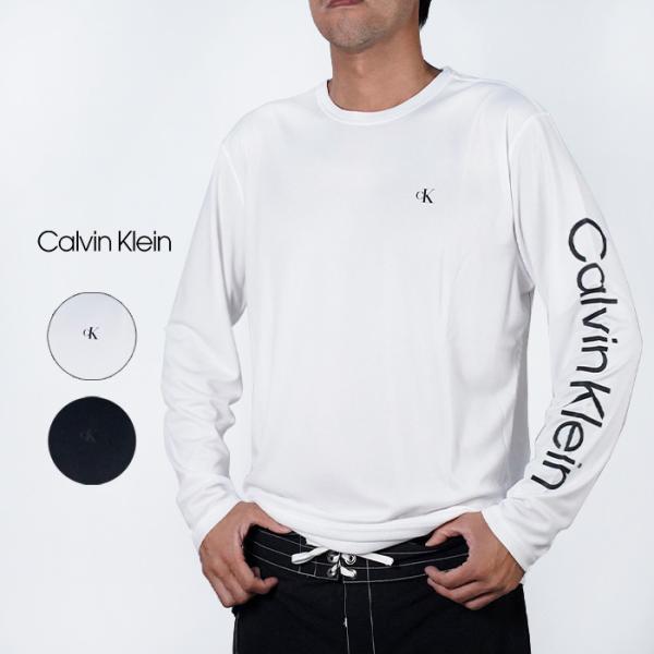 【検索ワード】カルバンクライン ラッシュガード CALVIN KLEIN L/S RASH GUARD CB5HJ402 Black White 黒 白 ブラック ホワイト 水着 サーフィン 日焼け対策 UPF+40 長袖 プール 海 海水...