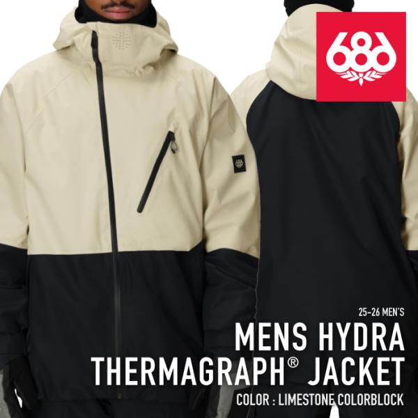 【検索ワード】[日本正規品] スノーボード ウェア ジャケット シックスエイトシックス 686 MENS HYDRA THERMAGRAPH JACKET Limestone Colorblock メンズ 25-26 予約 SNOWBOAR...
