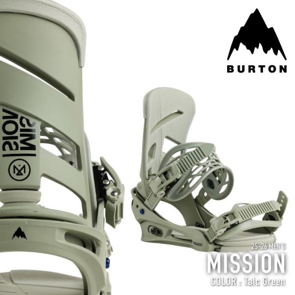 【検索ワード】[日本正規品]  スノーボード ビンディング バートン BURTON MEN'S MISSION Talc Green ミッション バインディング メンズ 25-26 SNOWBOARD snowboard スノーボード BI...