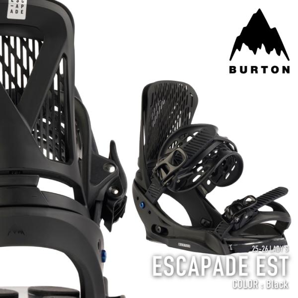 【検索ワード】[日本正規品]  スノーボード ビンディング バートン BURTON WOMEN'S ESCAPADE EST Black エスカペイド イーエスティ バインディング レディース 25-26 SNOWBOARD snowboa...