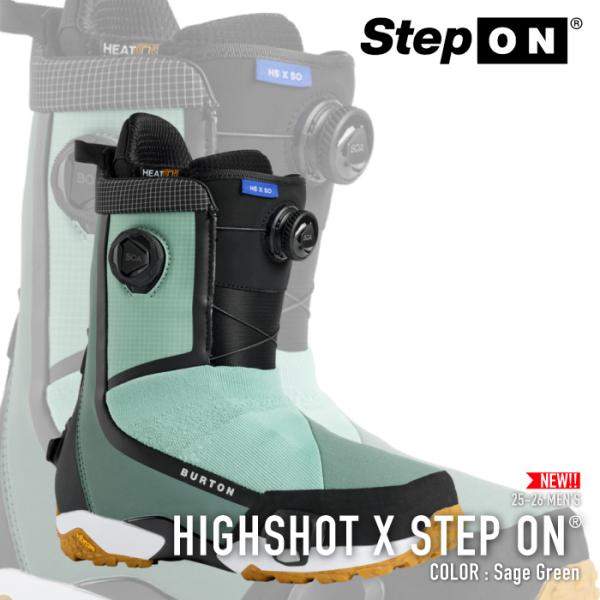 日本正規品 スノーボード ブーツ バートン BURTON MEN'S HIGHSHOT X STEP ON Sage Green ハイショット エックス ステップオン メンズ 25-26 予約爆買 SNOWBOARD snowboard B...