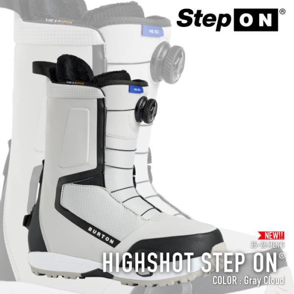 【検索ワード】日本正規品 スノーボード ブーツ バートン BURTON MEN'S HIGHSHOT STEP ON Gray Cloud ハイショット ステップオン メンズ 25-26 予約爆買 SNOWBOARD snowboard B...