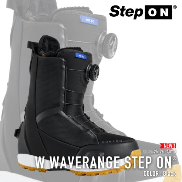 【検索ワード】[日本正規品]  スノーボード ブーツ バートン BURTON WOMEN'S WAVERANGE STEP ON WIDE Black ウェーブレンジ ステップオン レディース 25-26 SNOWBOARD snowboa...
