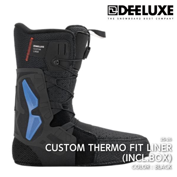 日本正規品 スノーボード ブーツインナー ディーラックス DEELUXE CUSTOM THERMO FIT LINER Black カスタム サーモ フィット ライナー メンズ レディース 25-26爆買