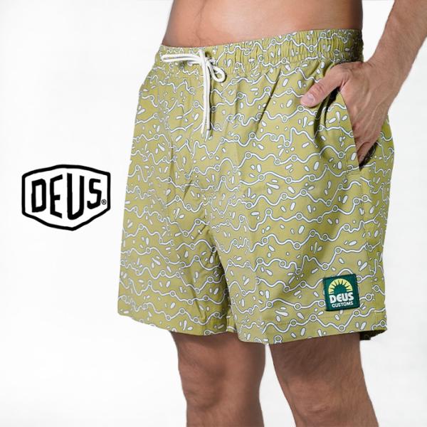 【検索ワード】デウスエクスマキナ サーフパンツ Deus Ex Machina PHOSPHENE BOARDSHORT DMP252052A Pear サファリ ショーツ サーフショーツ 短パン ハーフパンツ 海パン 海水浴 プール レン...