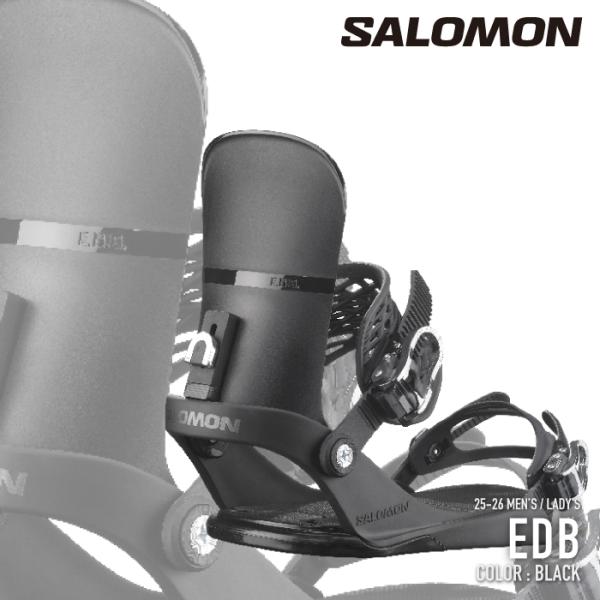 日本正規品 スノーボード ビンディング サロモン SALOMON EDB Black イーディービー バインディング メンズ レディース 25-26爆買