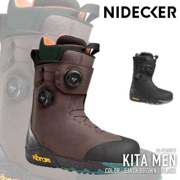 日本正規品 スノーボード ブーツ ナイデッカー NIDECKER KITA MEN Black / Ejack Brown キタ メンズ 26-27