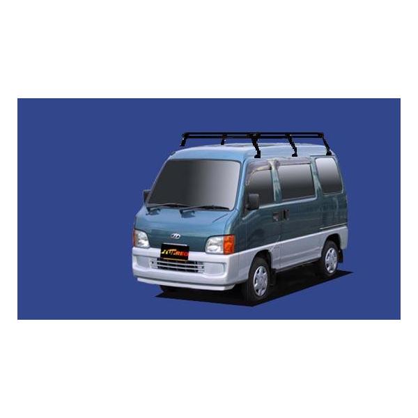 ■適合車種：スバル　サンバーバン○型式：TV1/TV2□ボディタイプ・種類：全車・年式：H11.2〜─キャリア仕様─　　製品品番：PH238B+　P+シリーズ　長さ：ロングタイプ◆荷台サイズ　長さ：2125mm　幅：1150mm　高さ：10...