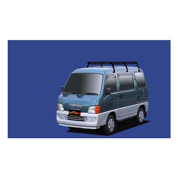 ■適合車種：スズキ　エブリィ○型式：DA52V/DA62V/DB52V/DB62V□ボディタイプ・種類：ハイルーフ・年式：H11.1〜H17.8─キャリア仕様─　　製品品番：PH237A+　P+シリーズ　長さ：ミドルタイプ◆荷台サイズ　長さ...