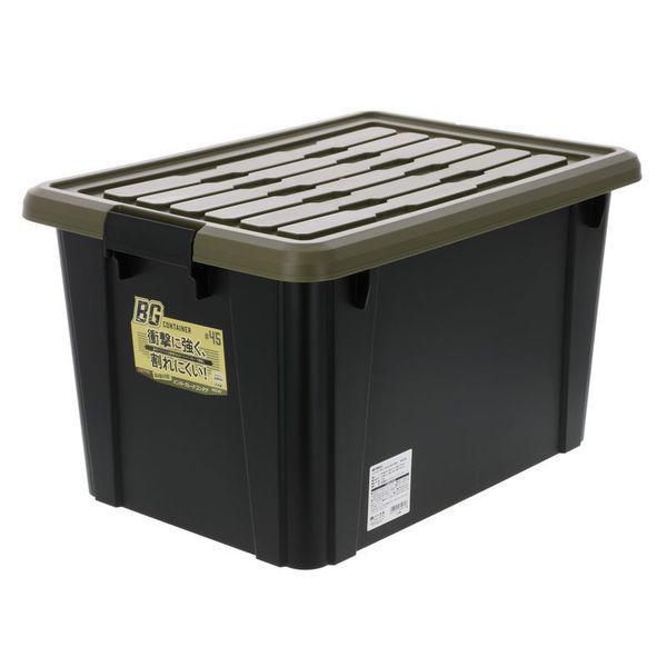 【特長】●車のバンパーにも使用される「バンパーグレード樹脂」を使用。●衝撃に強く、割れにくいコンテナボックス。●スタッキング（積み重ね）可能。安心の日本製。●工具や大工道具の収納、アウトドア、キャンプなどにおすすめです。【仕様】●外寸：約幅...