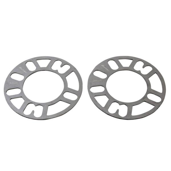 【特長】●スタイリッシュな足回りに変身！●ホイールスペーサー、3mm、2枚入りです。【仕様】●材質：アルミニウム●本体サイズ：厚み3mm外径Φ約149mm内径Φ約78mm●ホール数：4H/4H共通●P.C.D：100-11.3●重量：約55...